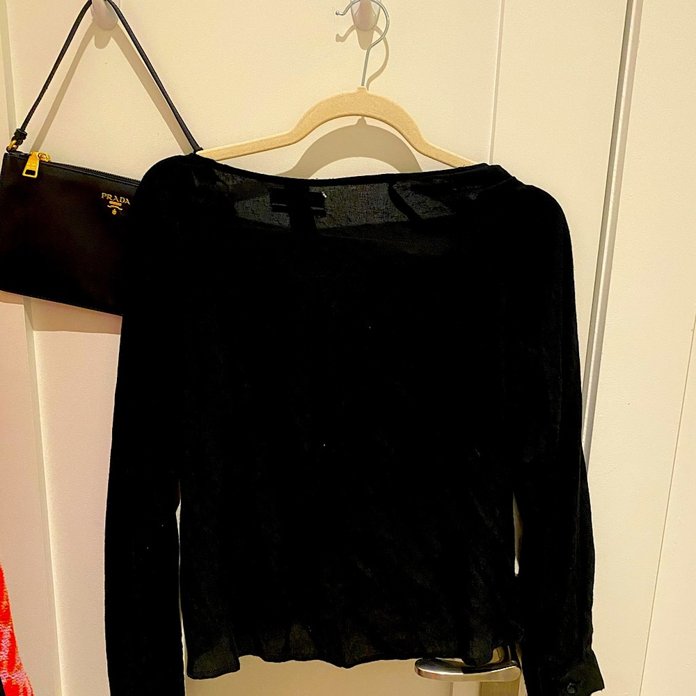 Urban Outfitter Crossover Long Sleeve Wrap Top - Gem